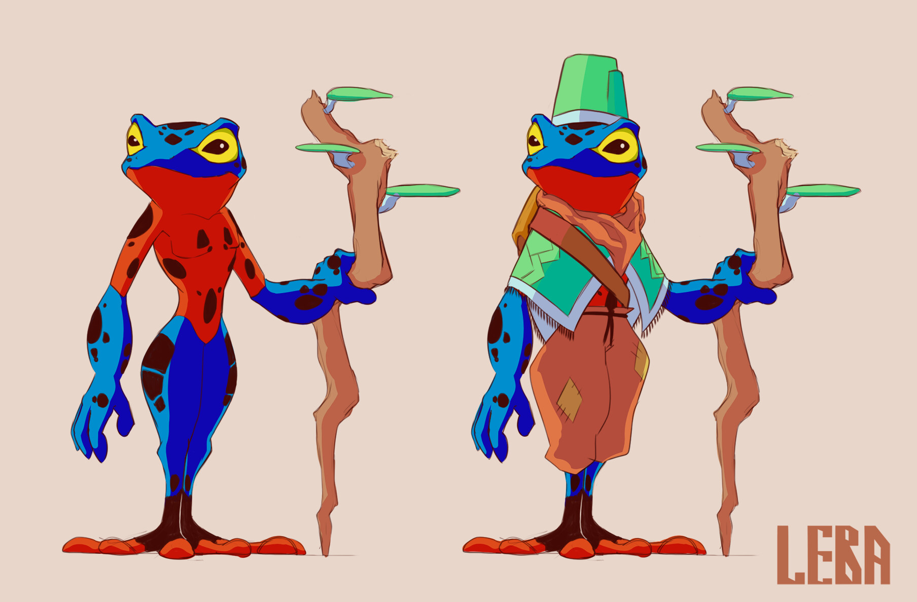 ArtStation - The Wanderer Druid Frog - Character Design