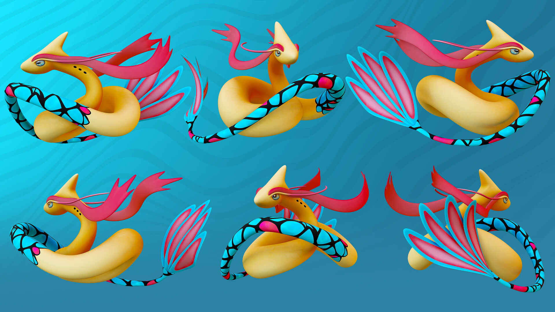Lance L'Archevêque - Milotic - Pokémon Fan Art