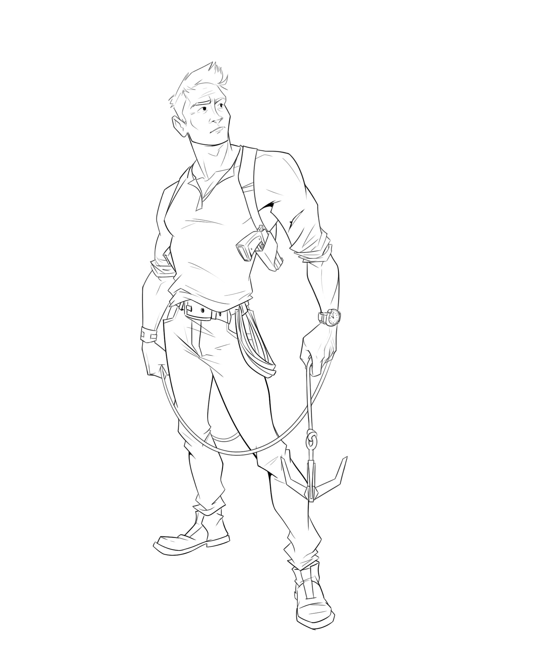 nathan drake coloring pages