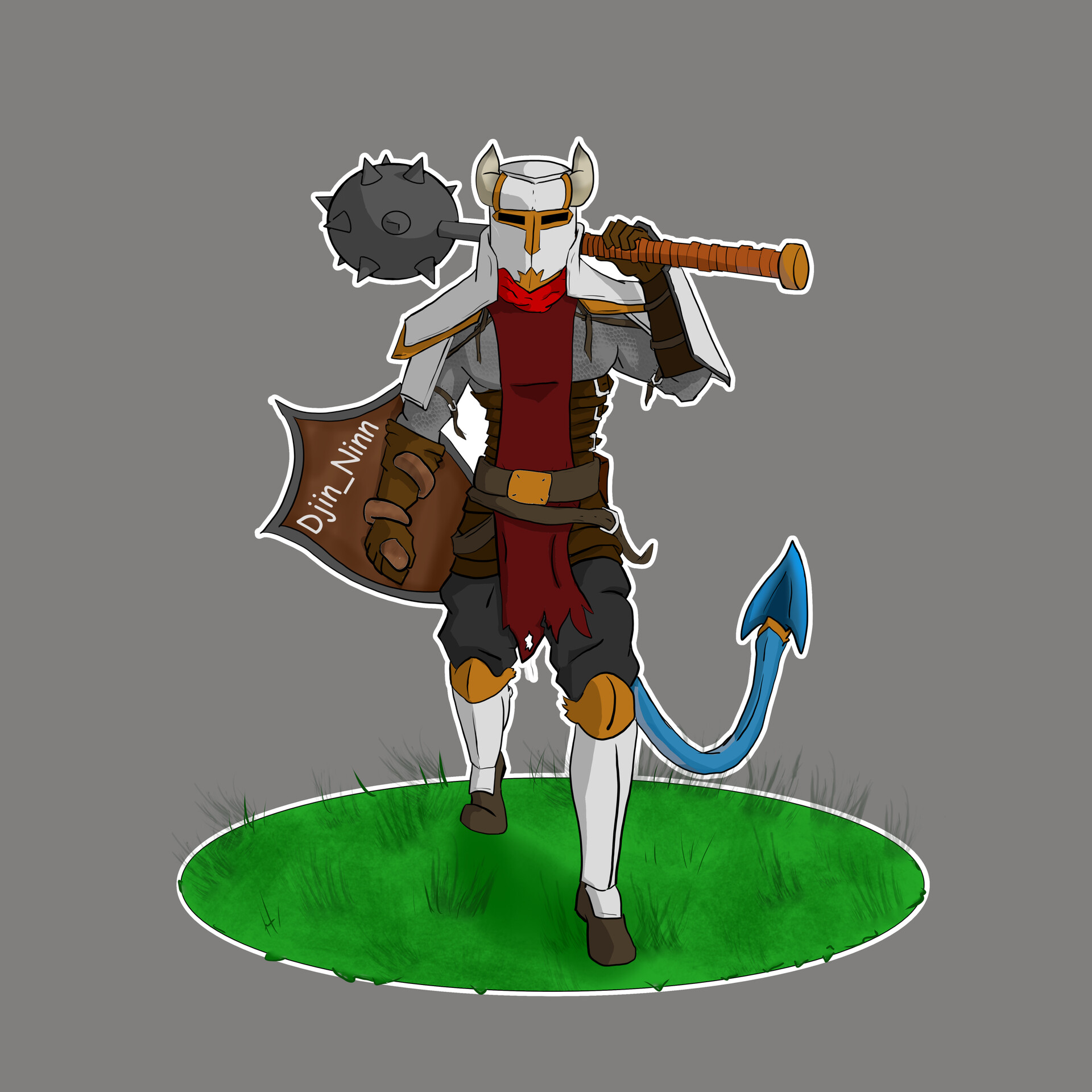 ArtStation - RPG Character - Paladin Tiefling