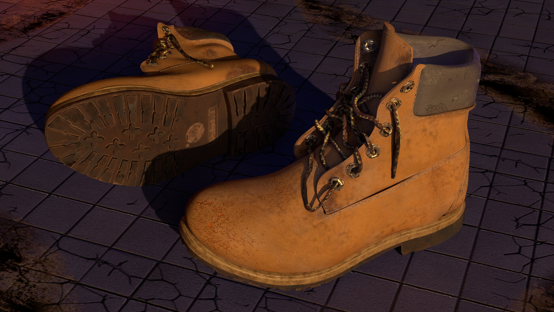 ArtStation - Timberland shoes - School Project