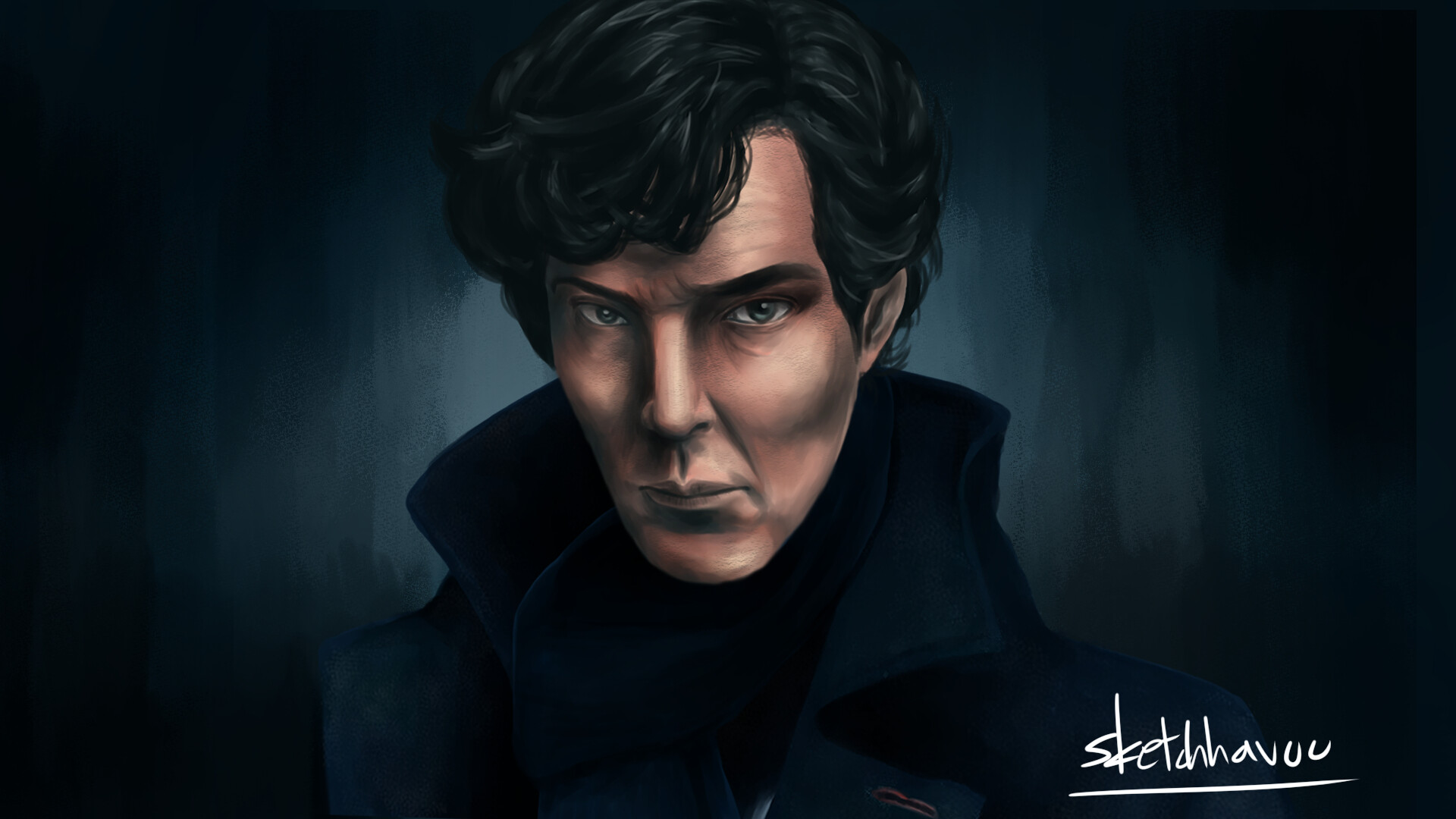 ArtStation - Benedict Cumberbatch- Sherlock (Fan Art)