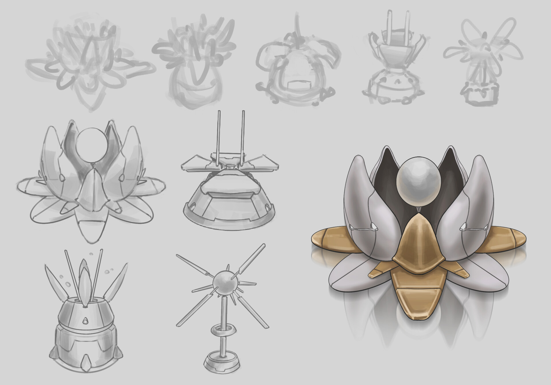 ArtStation - Floral Inspired Spaceship Modules