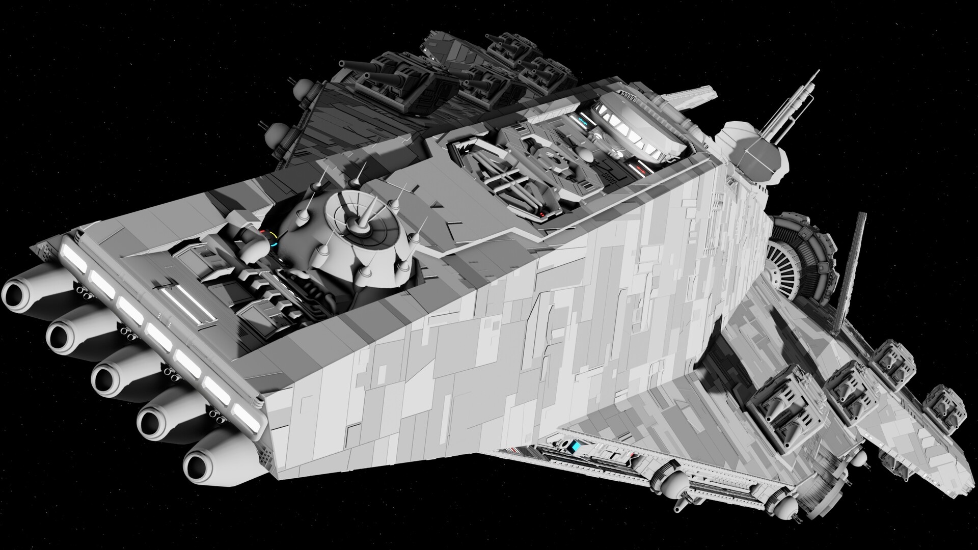 Artstation Phalanx Class Battle Cruiser Wip №1