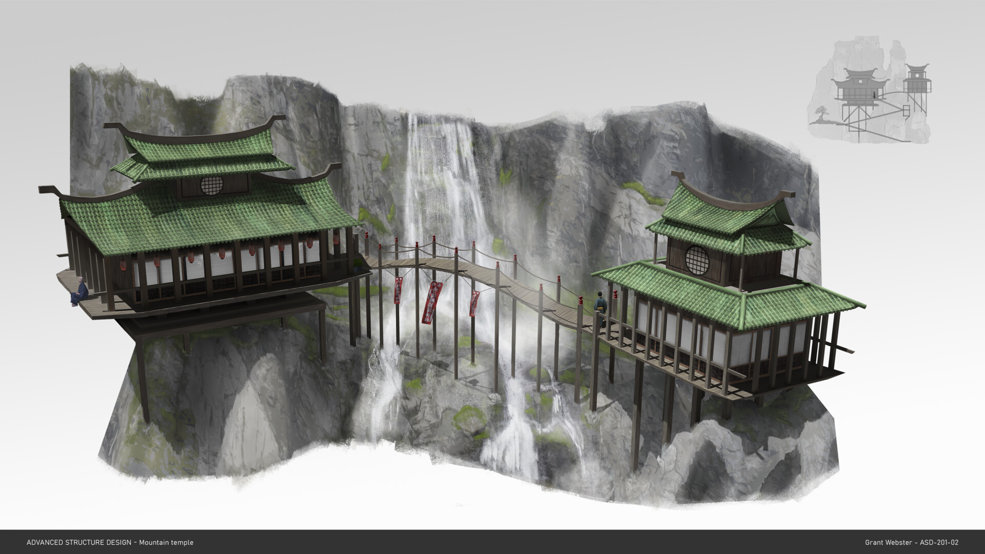 ArtStation - Mountain Temple Structure Design