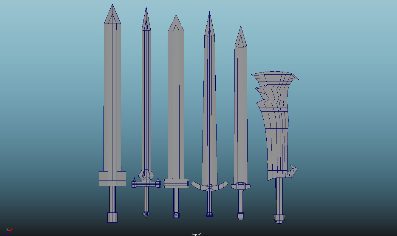 ArtStation - Berserk Guts Swords low-poly
