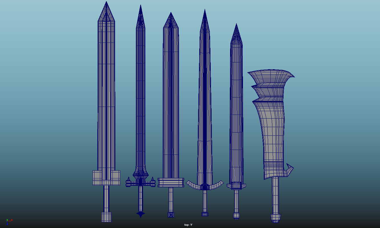 ArtStation - Berserk Guts Swords high-poly