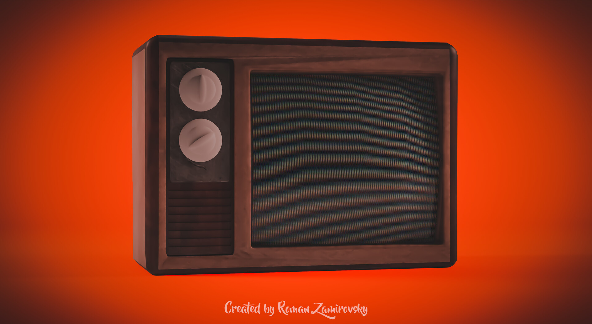 ArtStation - old TV low poly blender