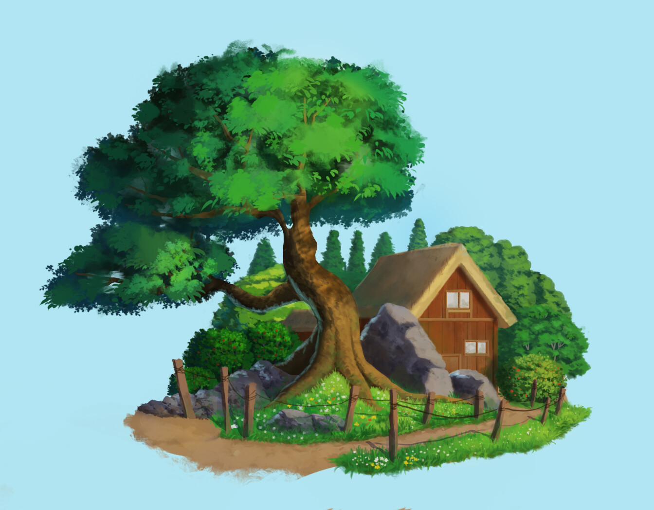 ArtStation - Japanese Countryside