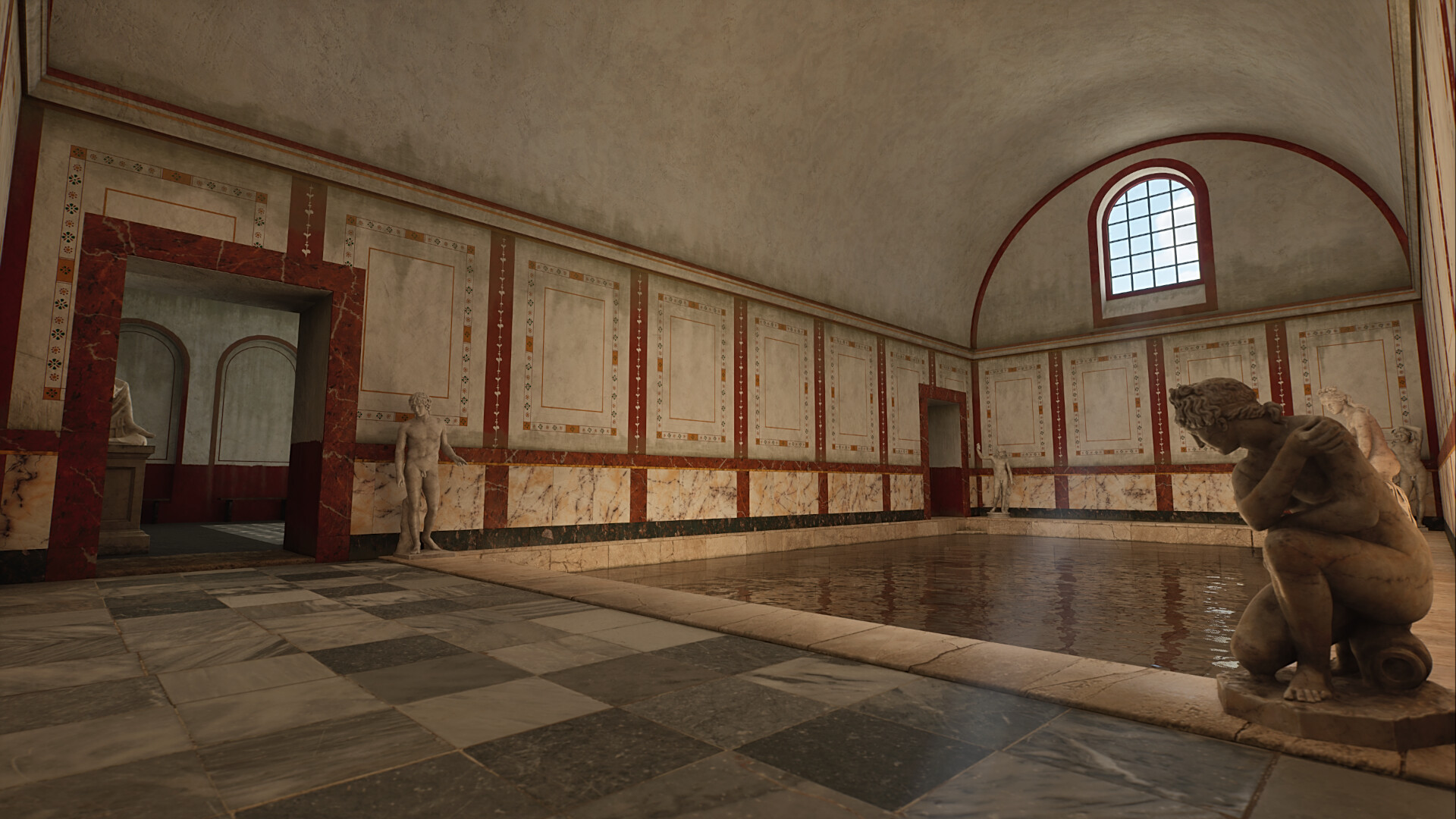 ArtStation - Roman bath - end of the day