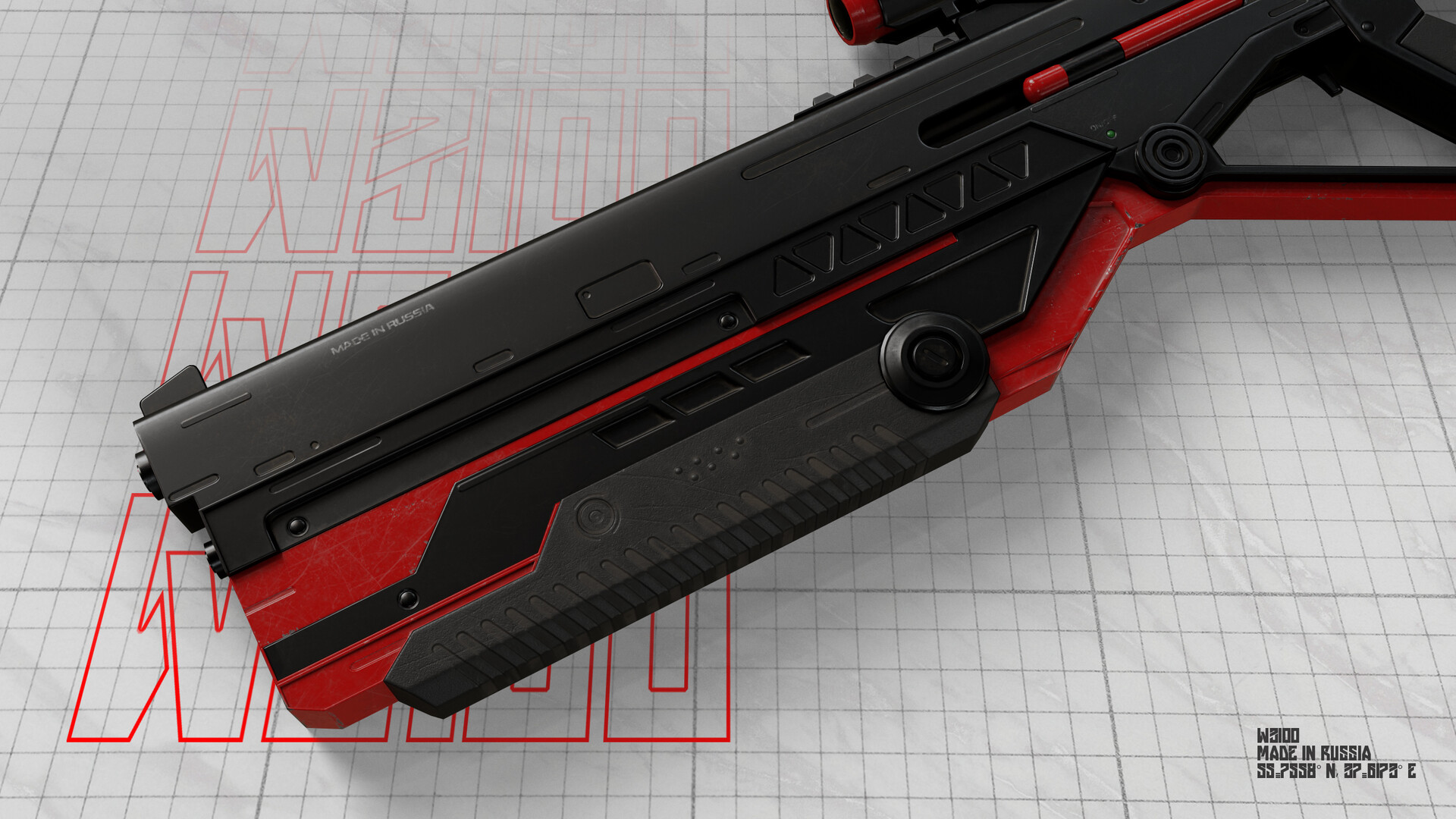 Bony Baby - W3100 | Futuristic Gun Model