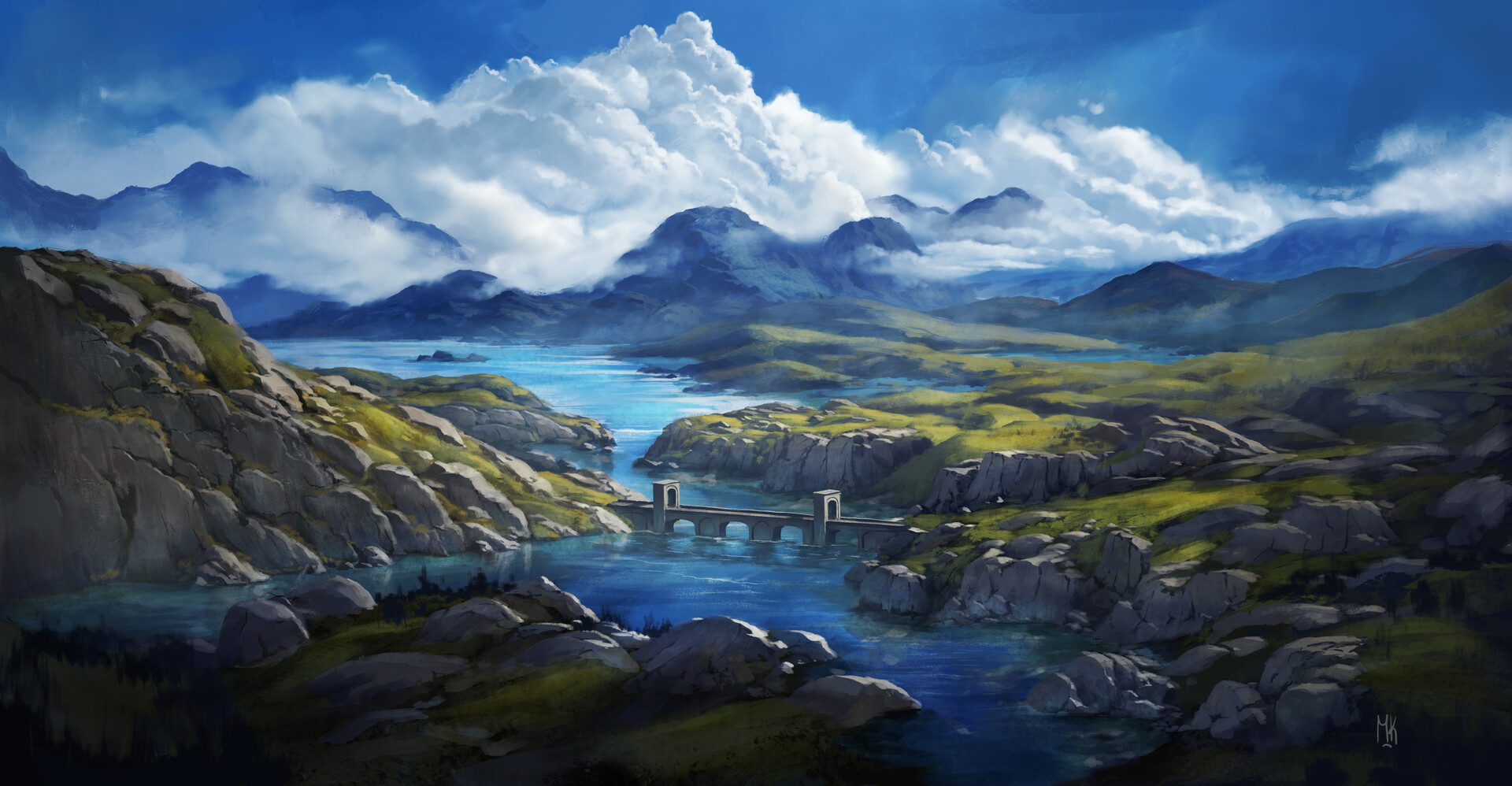 ArtStation - Blue Landscape