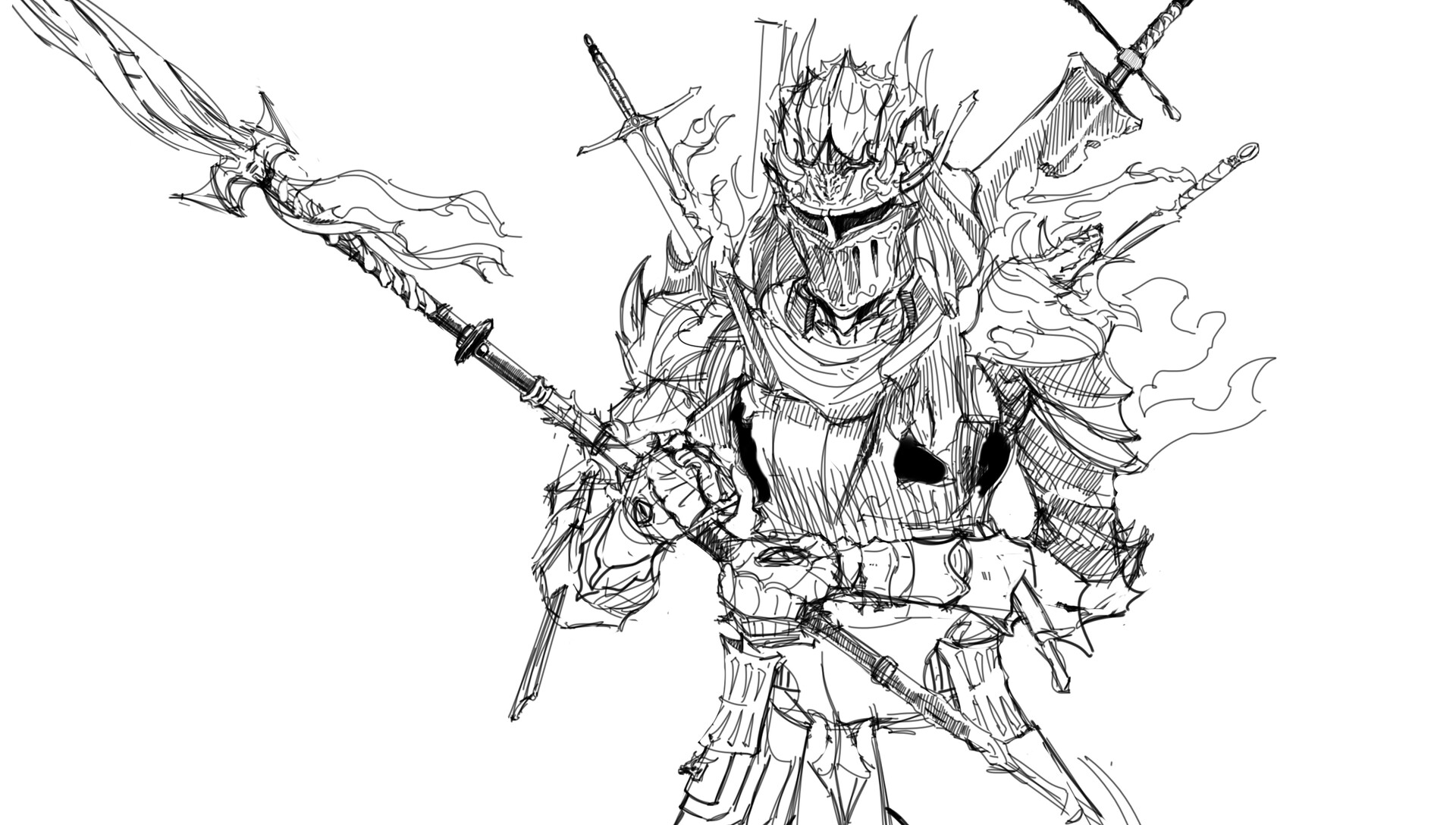 how to draw a evil knight