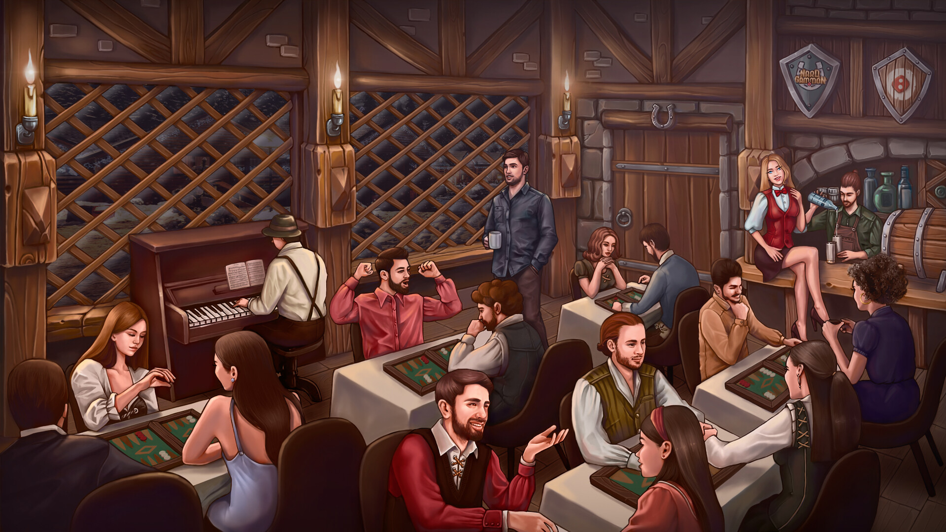 ArtStation - mobile game "Nard Gammon"