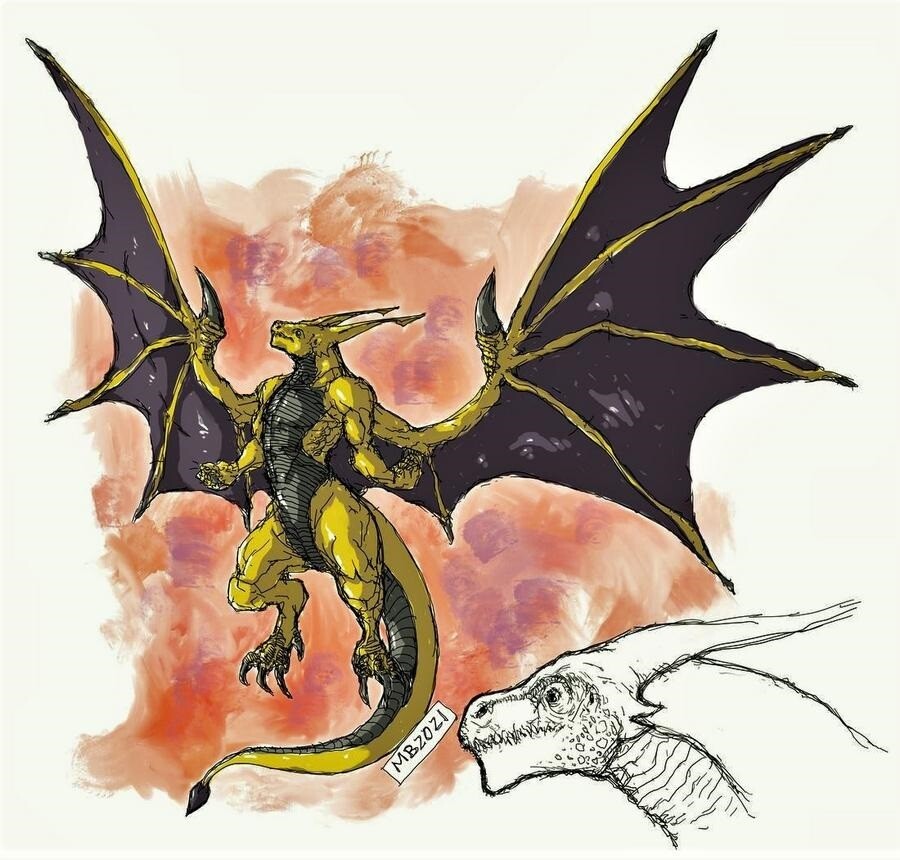 ArtStation - Golden Power Dragon