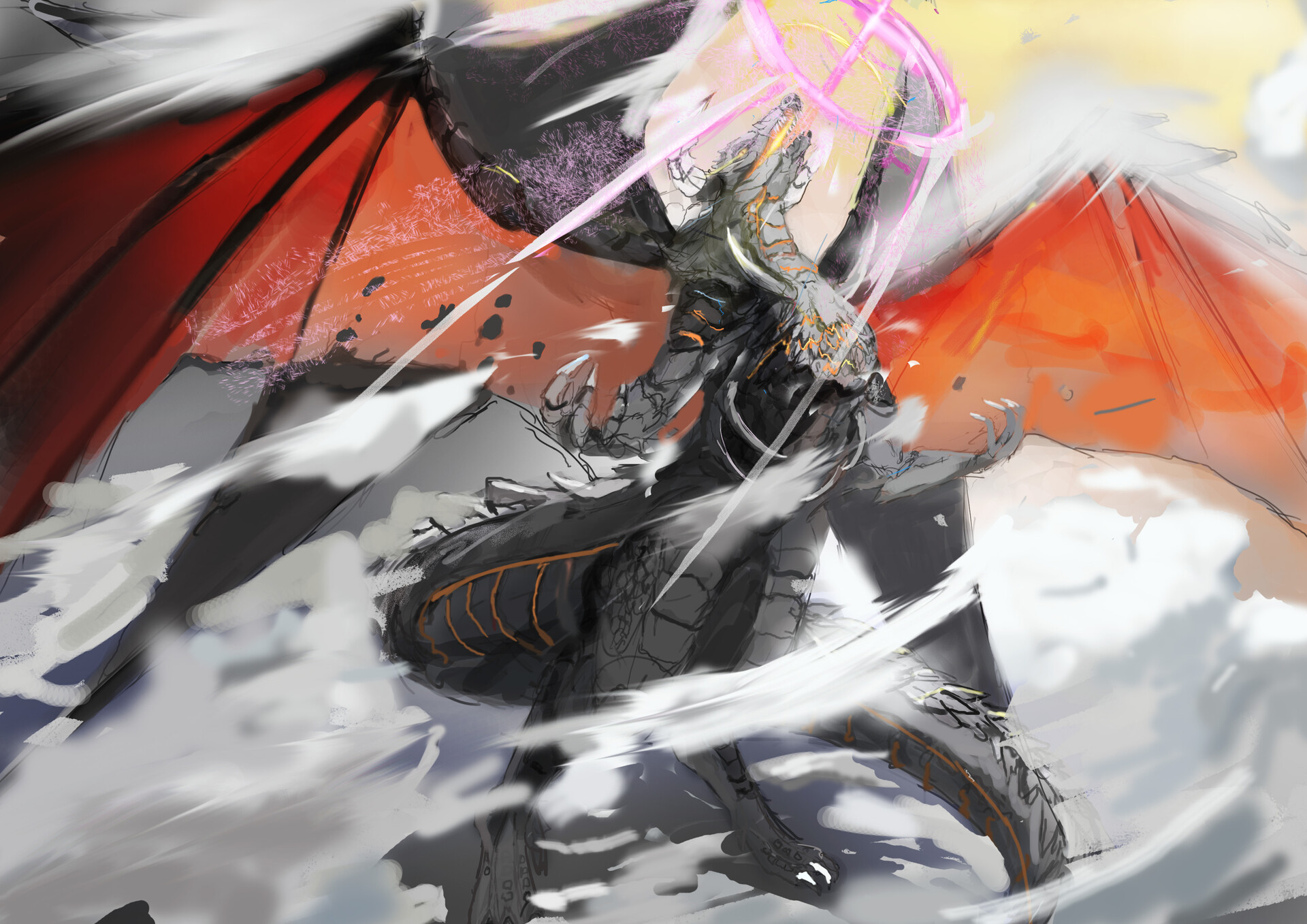 ArtStation - Dragon firing a beam