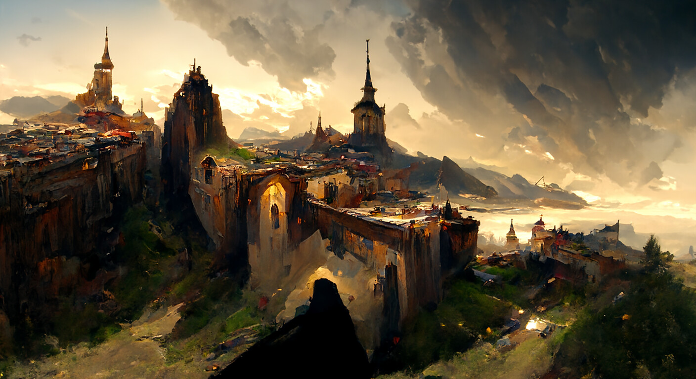 ArtStation - City on the cliff