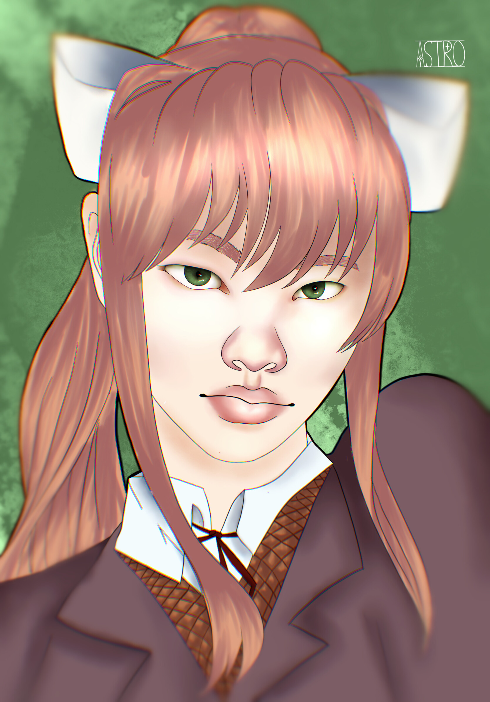 ArtStation - Monika Portrait (DDLC)