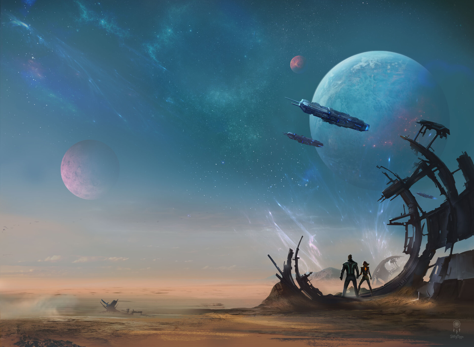 ArtStation - Sci-fi book cover