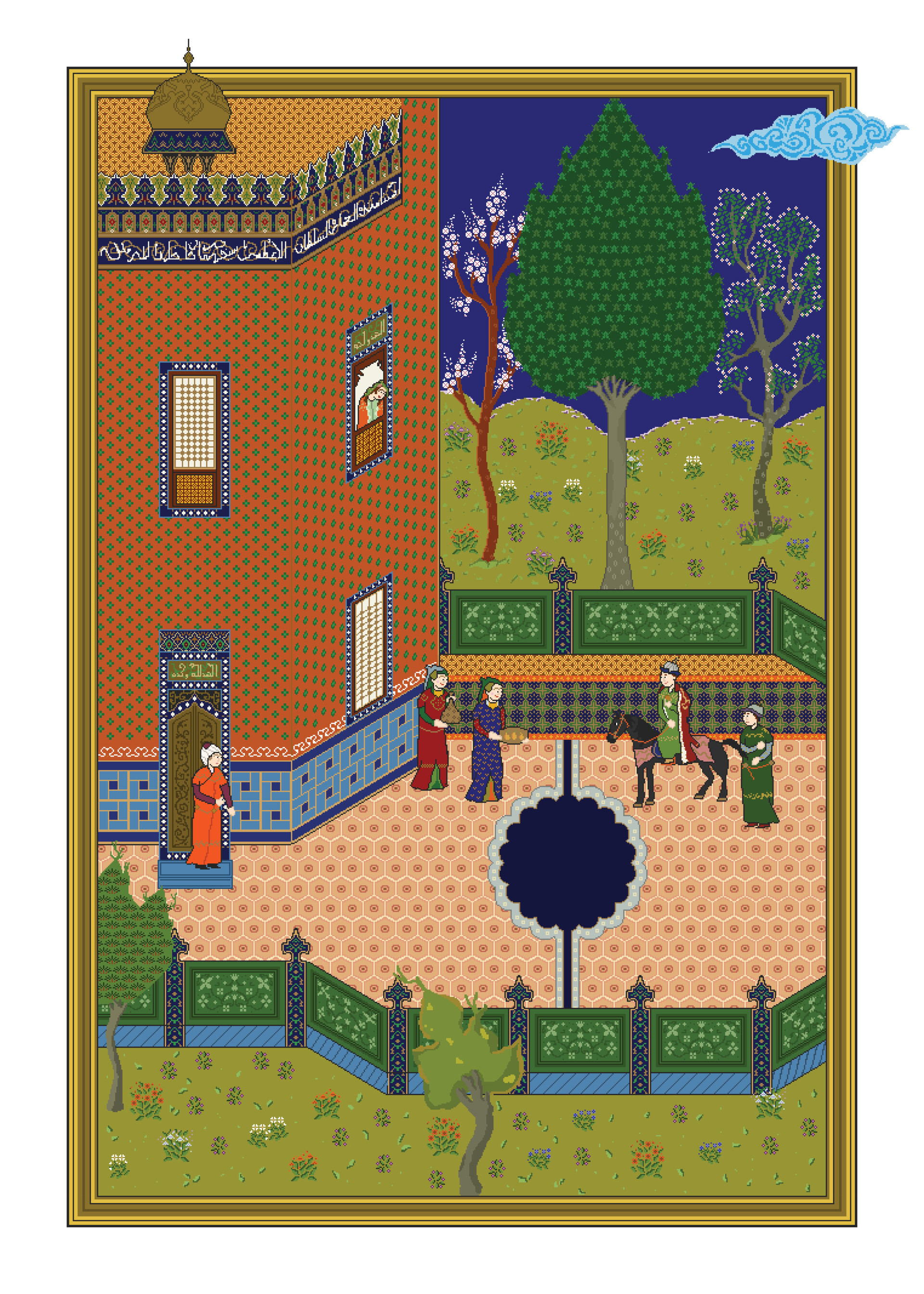 ArtStation - Shahname miniature tuned into pixel art