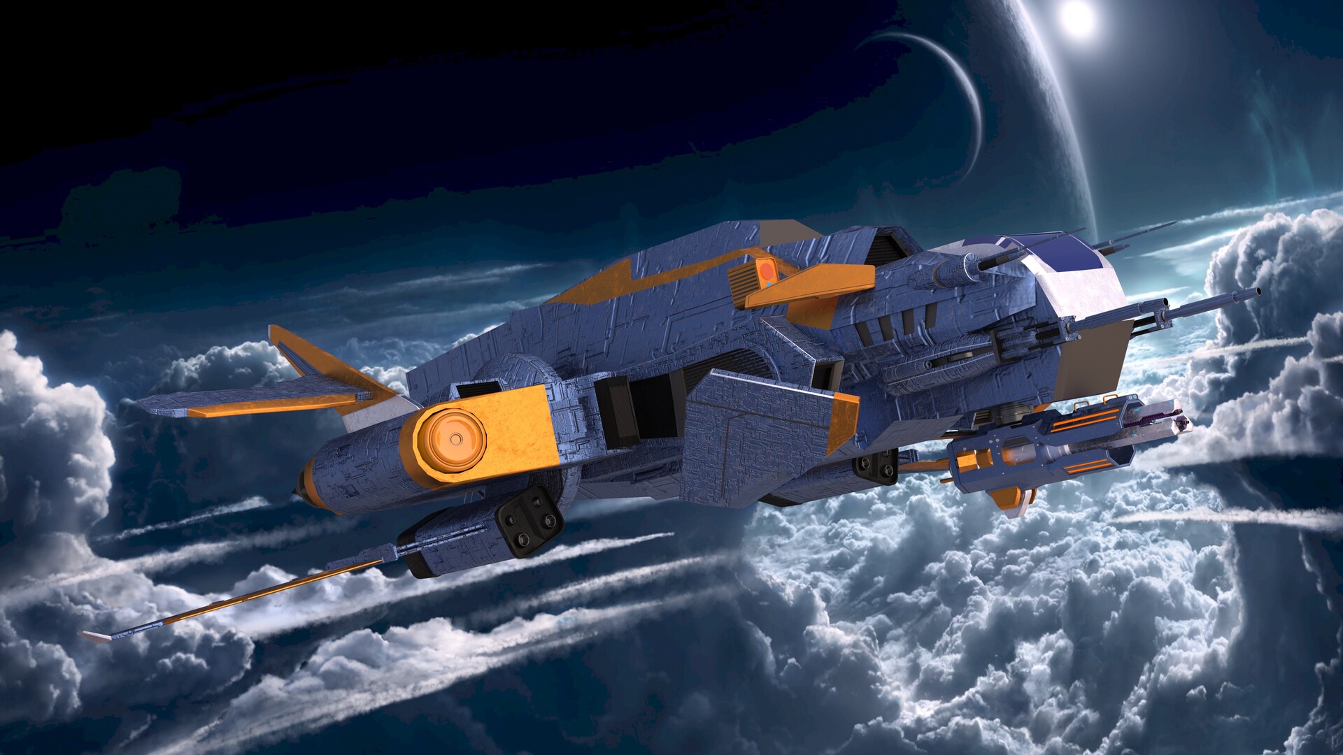 The First Space Ship In Space