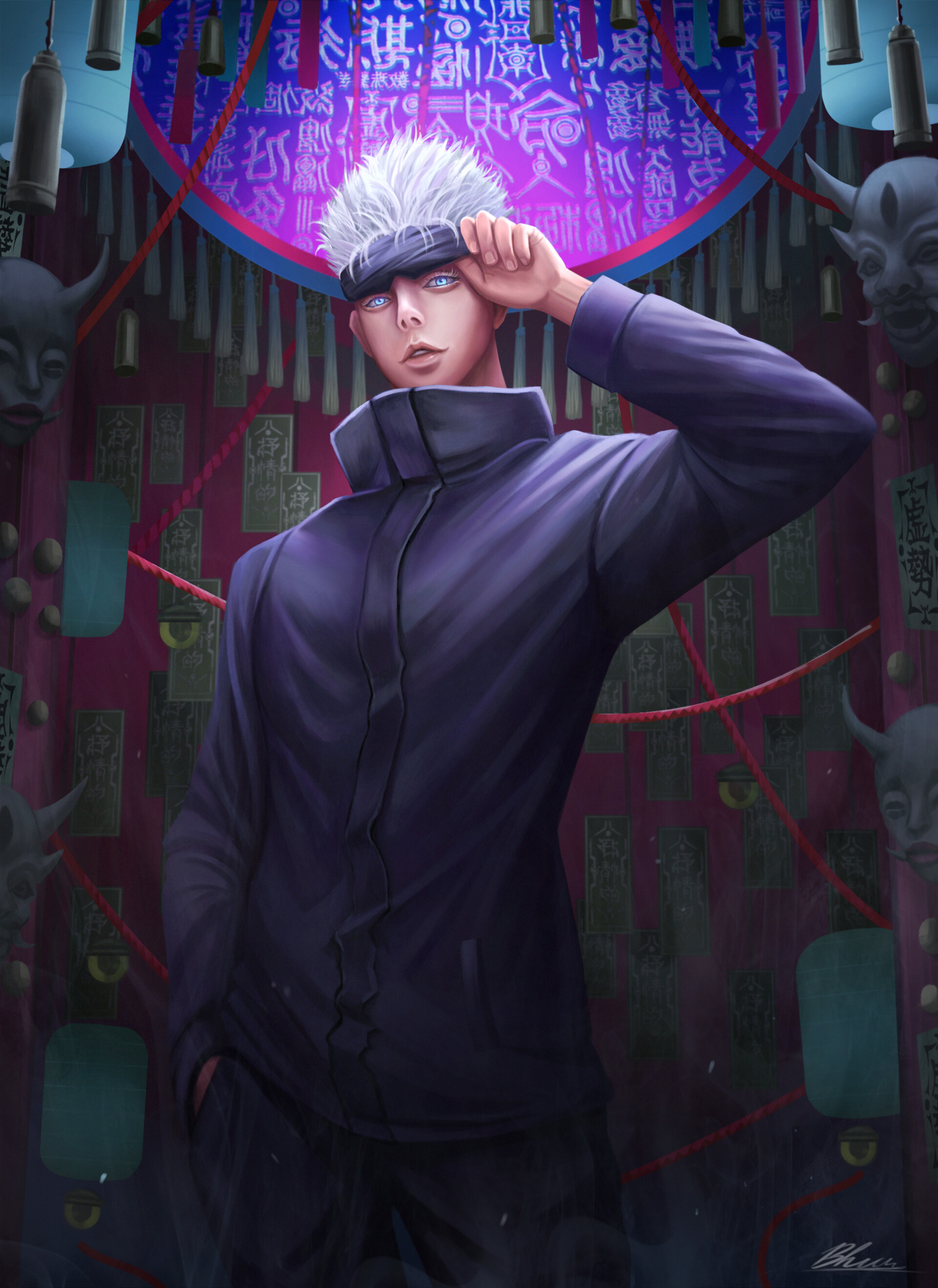 ArtStation - Jujutsu Kaisen Fanart - Gojō Satoru 五条 悟