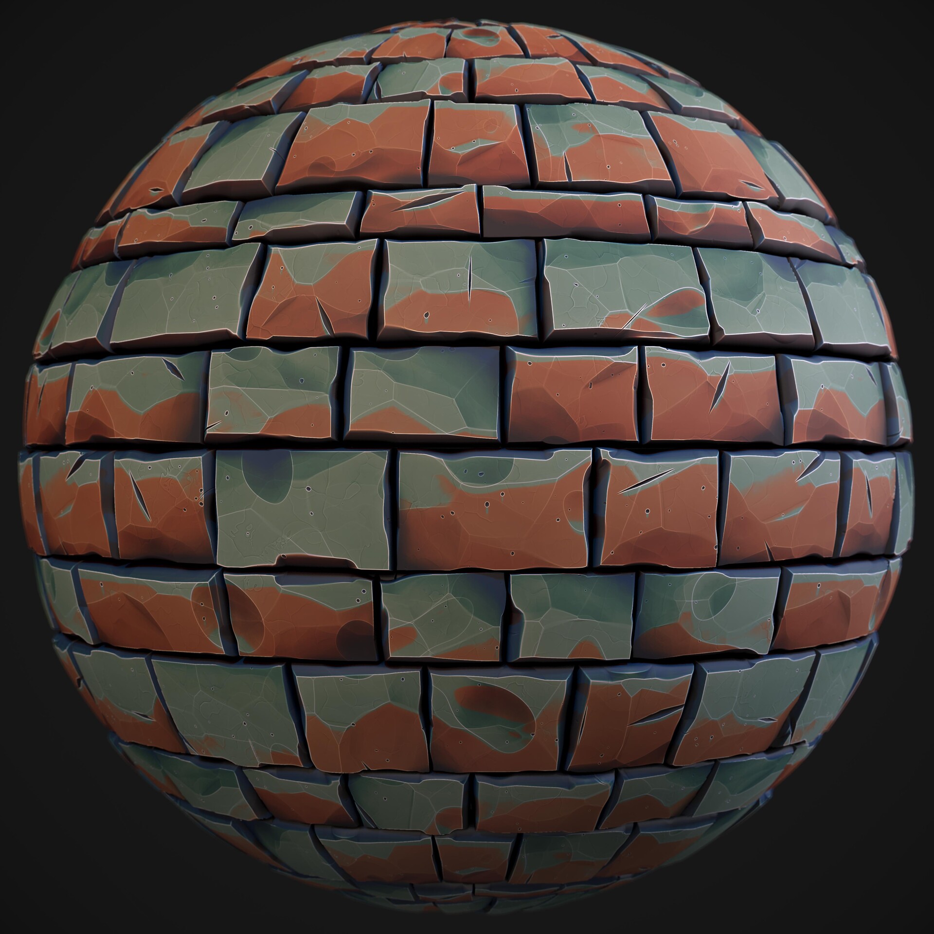 ArtStation - Stylized Bricks - Substance Designer