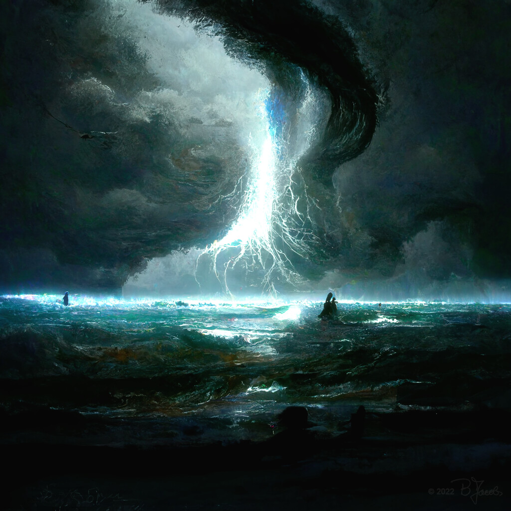ArtStation - Storm rising above the ocean