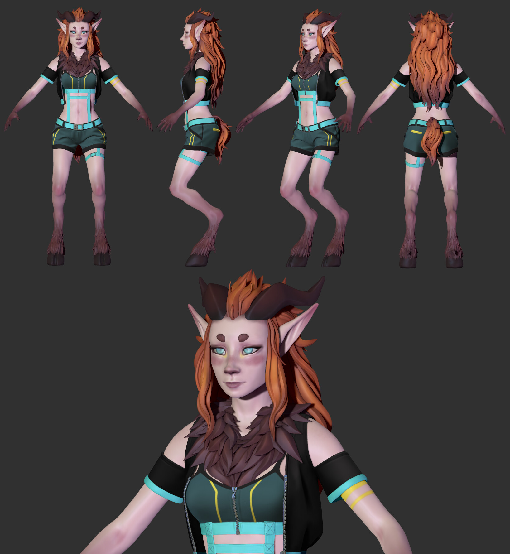 ArtStation - CyberPunk Faun 3D Model
