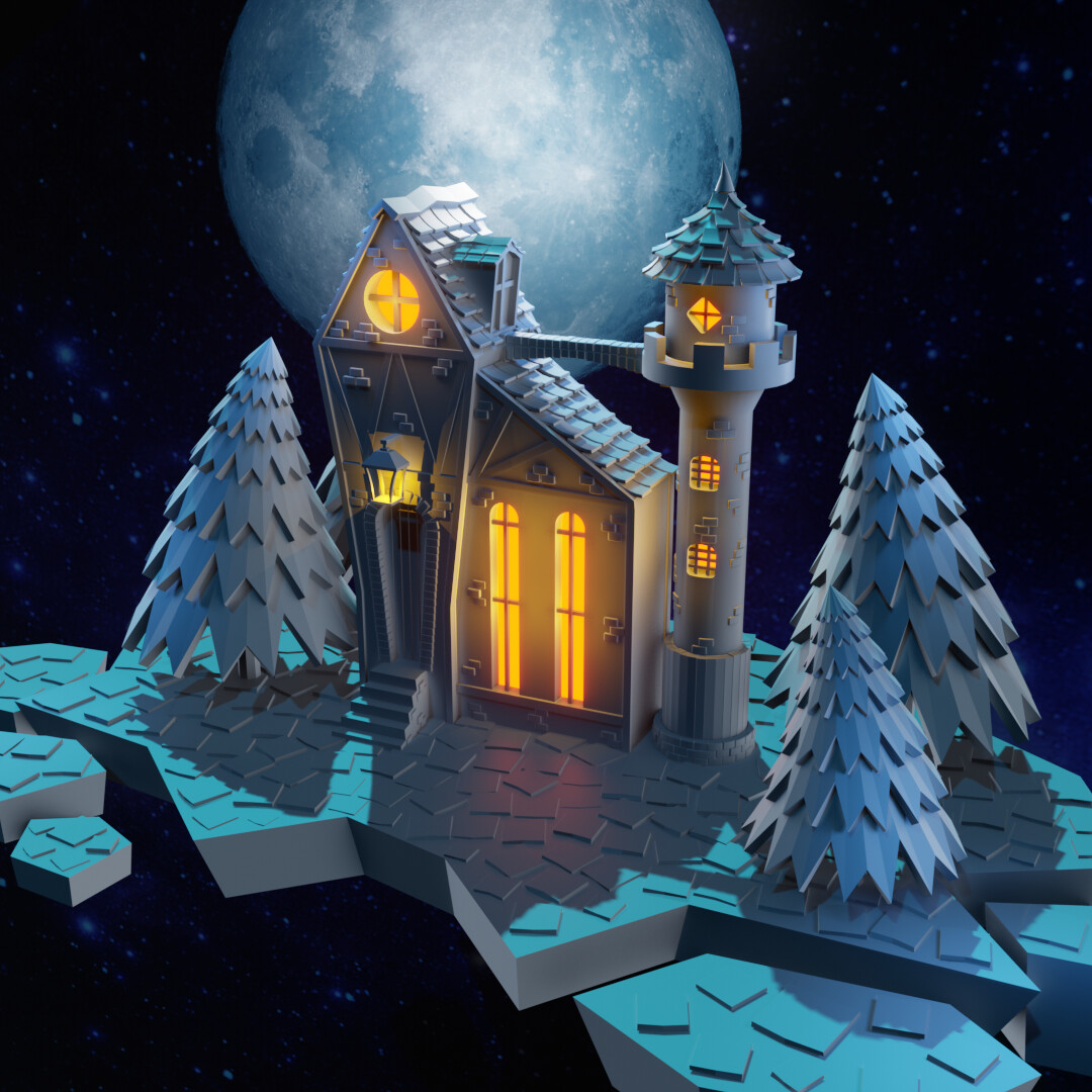 ArtStation - house in space