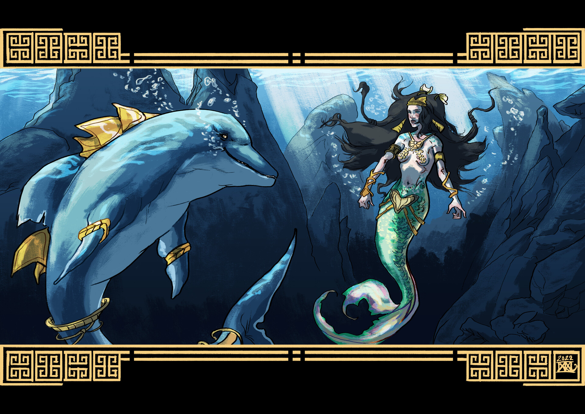 ArtStation - Amphitrite and the Dolphin