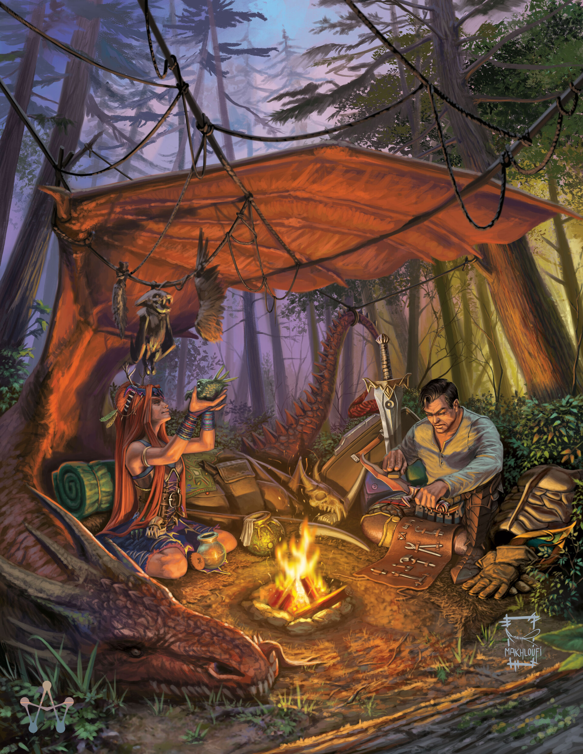 ArtStation - monster mage and monster fighter