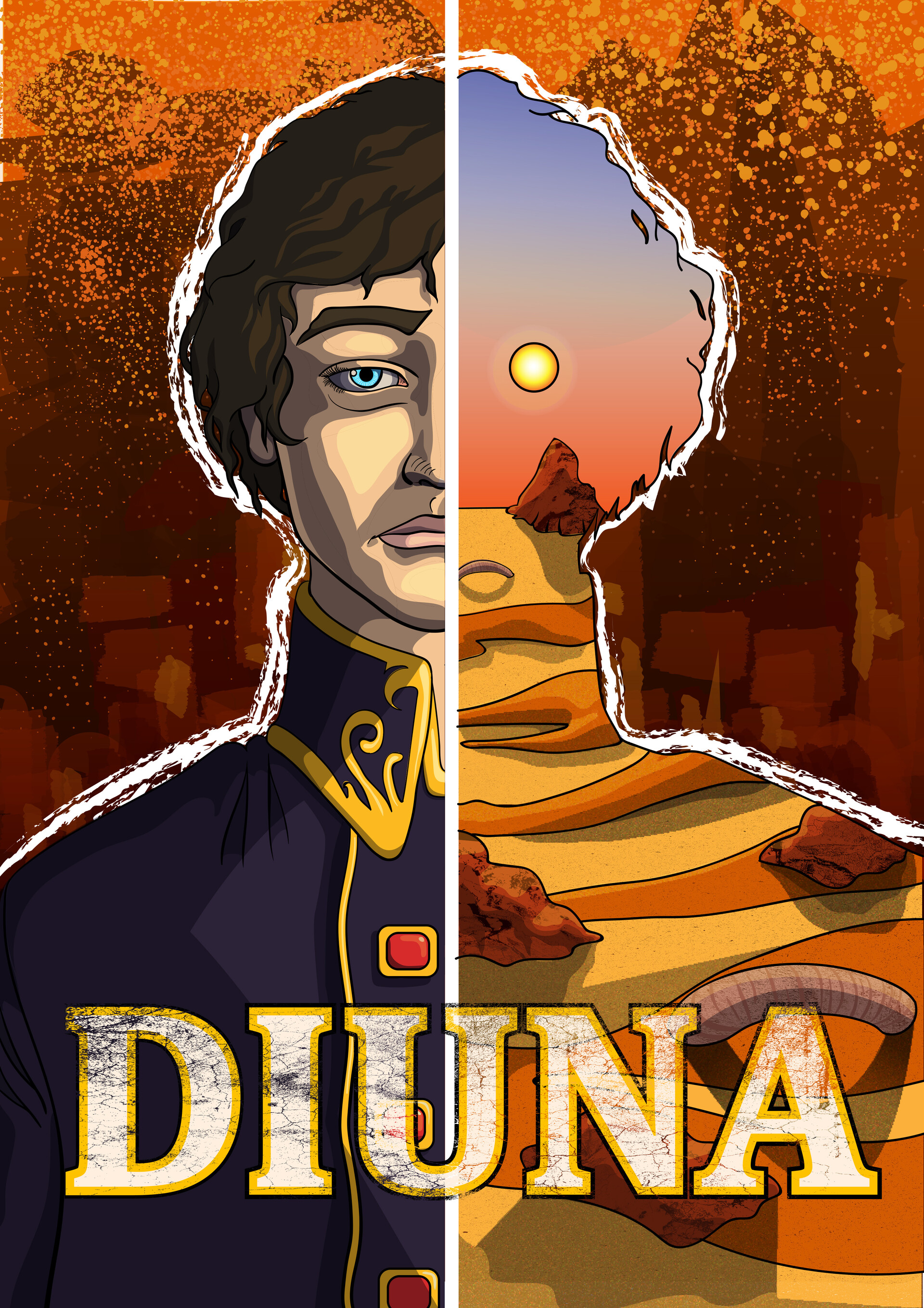 ArtStation - Book cover for "Dune" by Frank Herbert