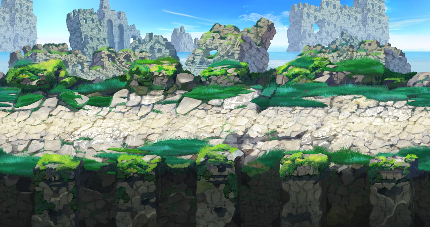 ArtStation - Side Scroll Map Art