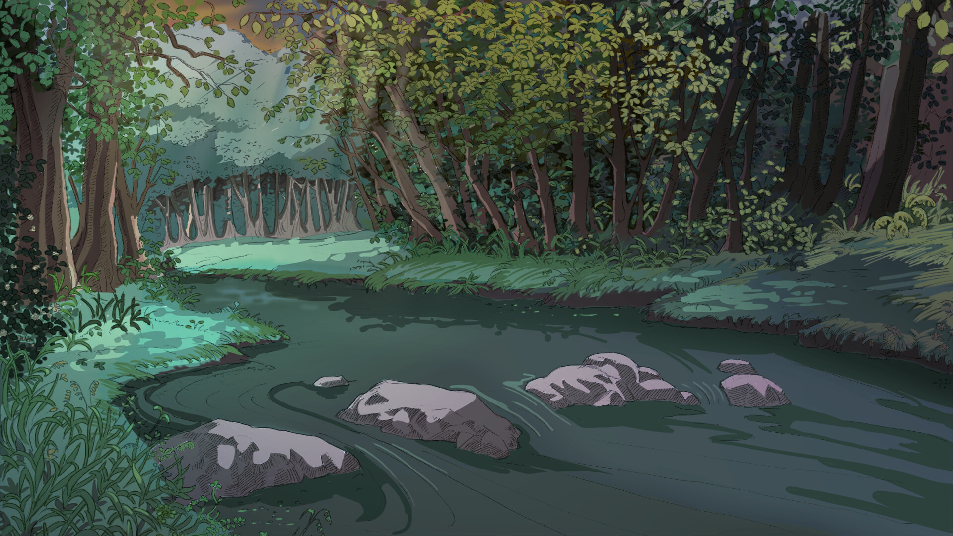 ArtStation - plan river