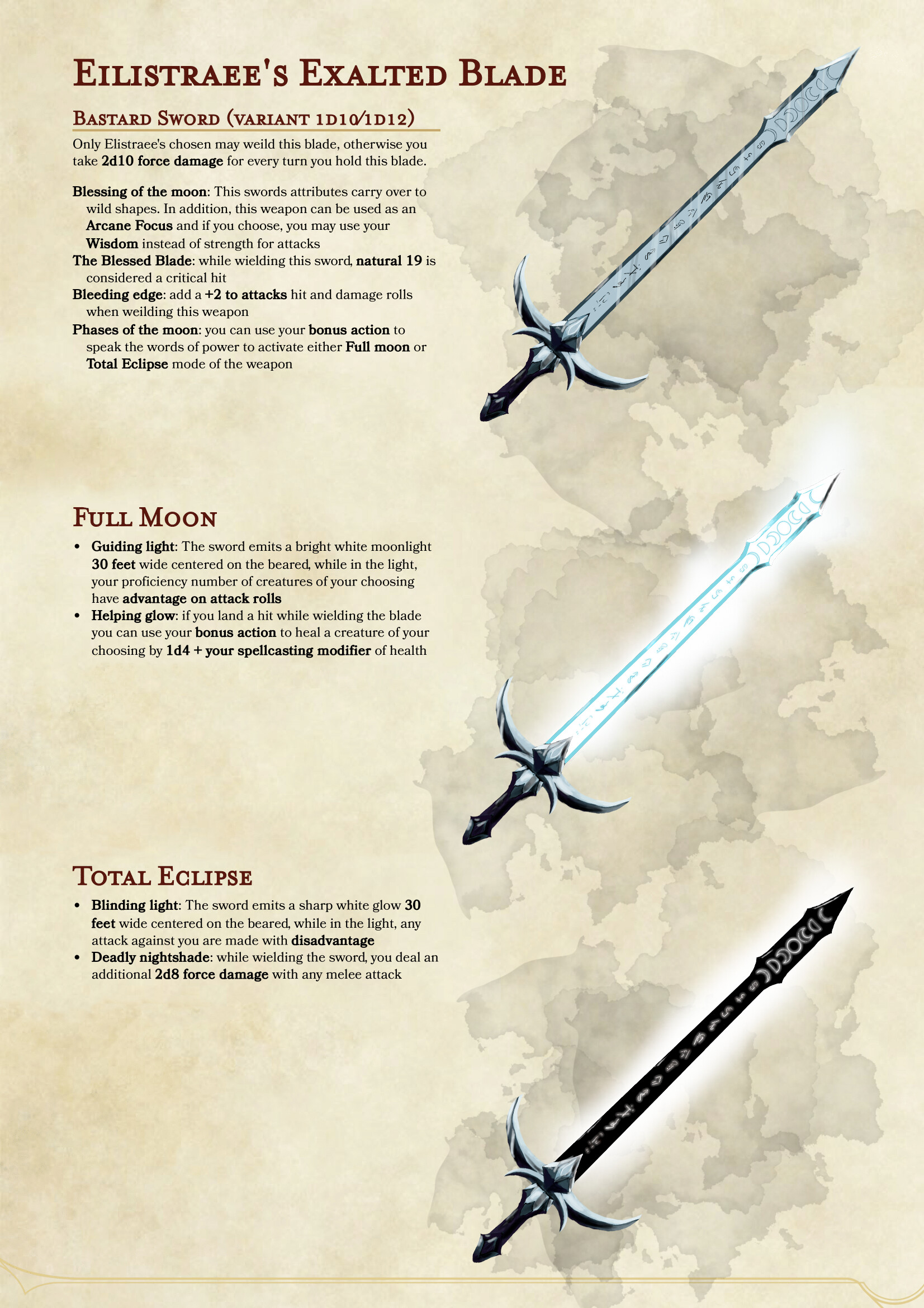 dnd weapons list