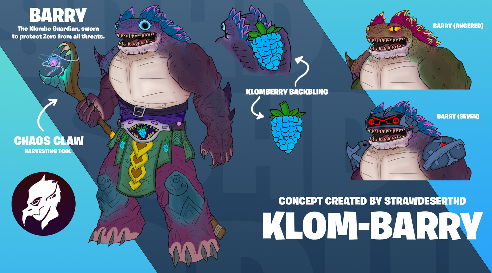 StrawDesertHD - KLOMBO Outfit Fan-Made Concept for Fortnite - "Barry"