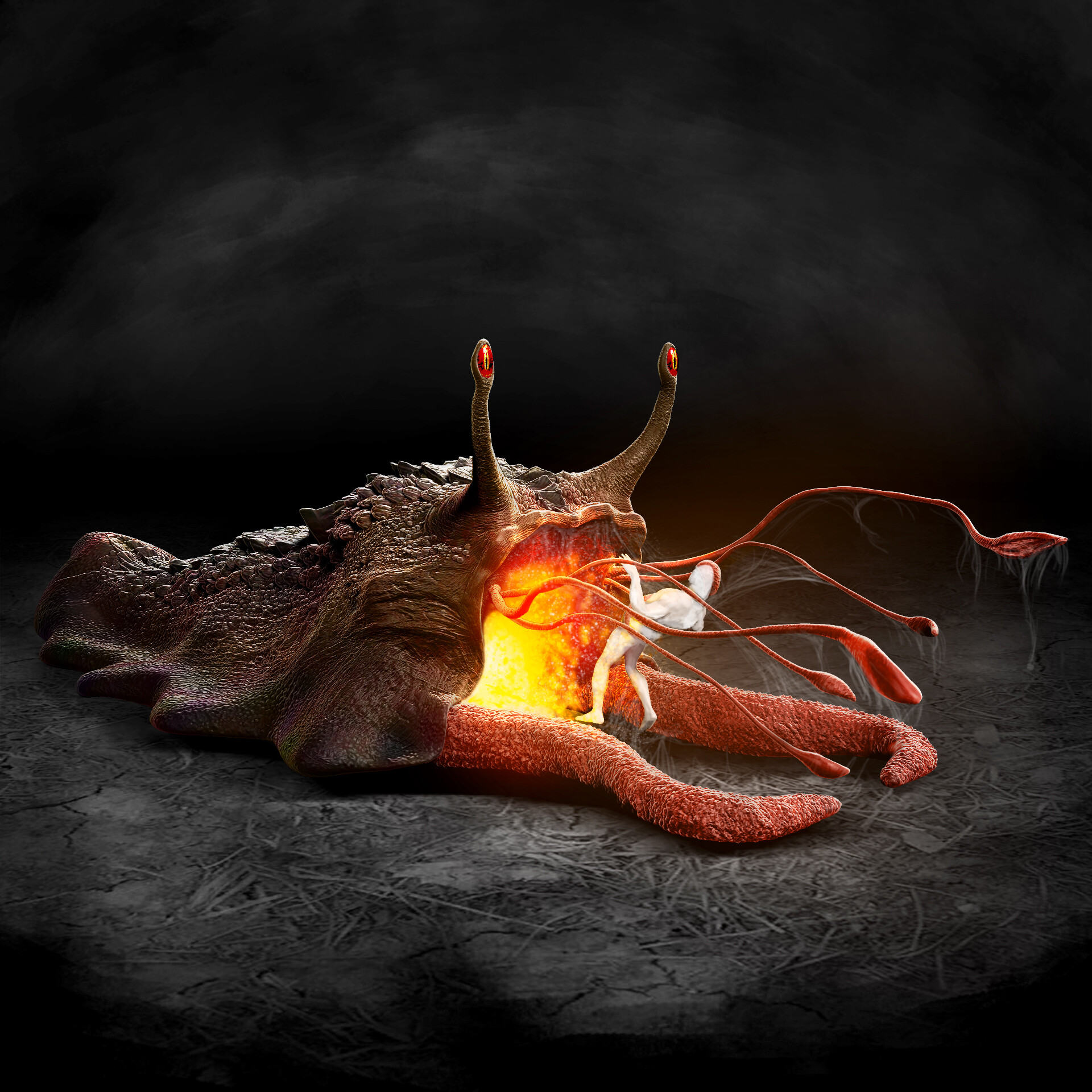 ArtStation - Lava Worm - concept