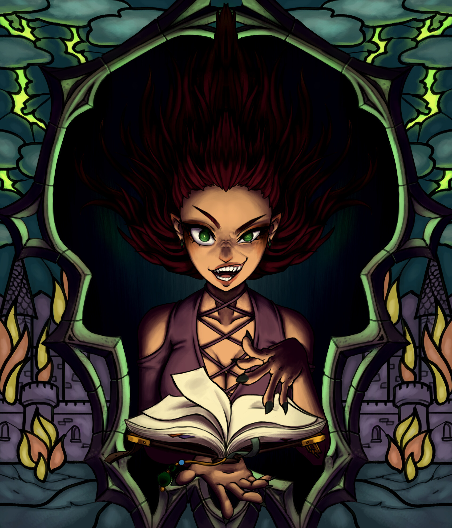 Brianna Petersen - Stained Glass Witch