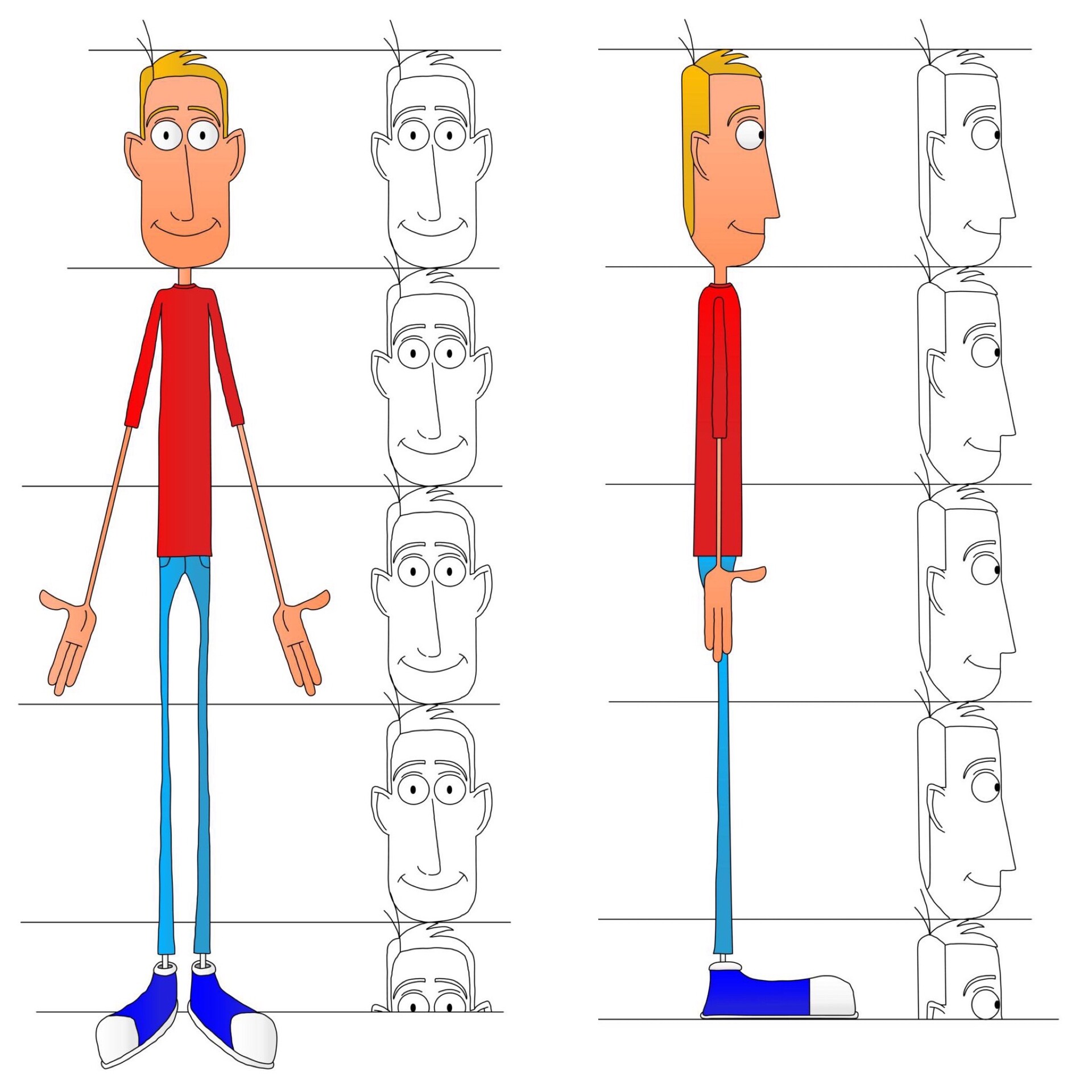 Kieran Mann - Character Designs - Slim Jim Jimmyson