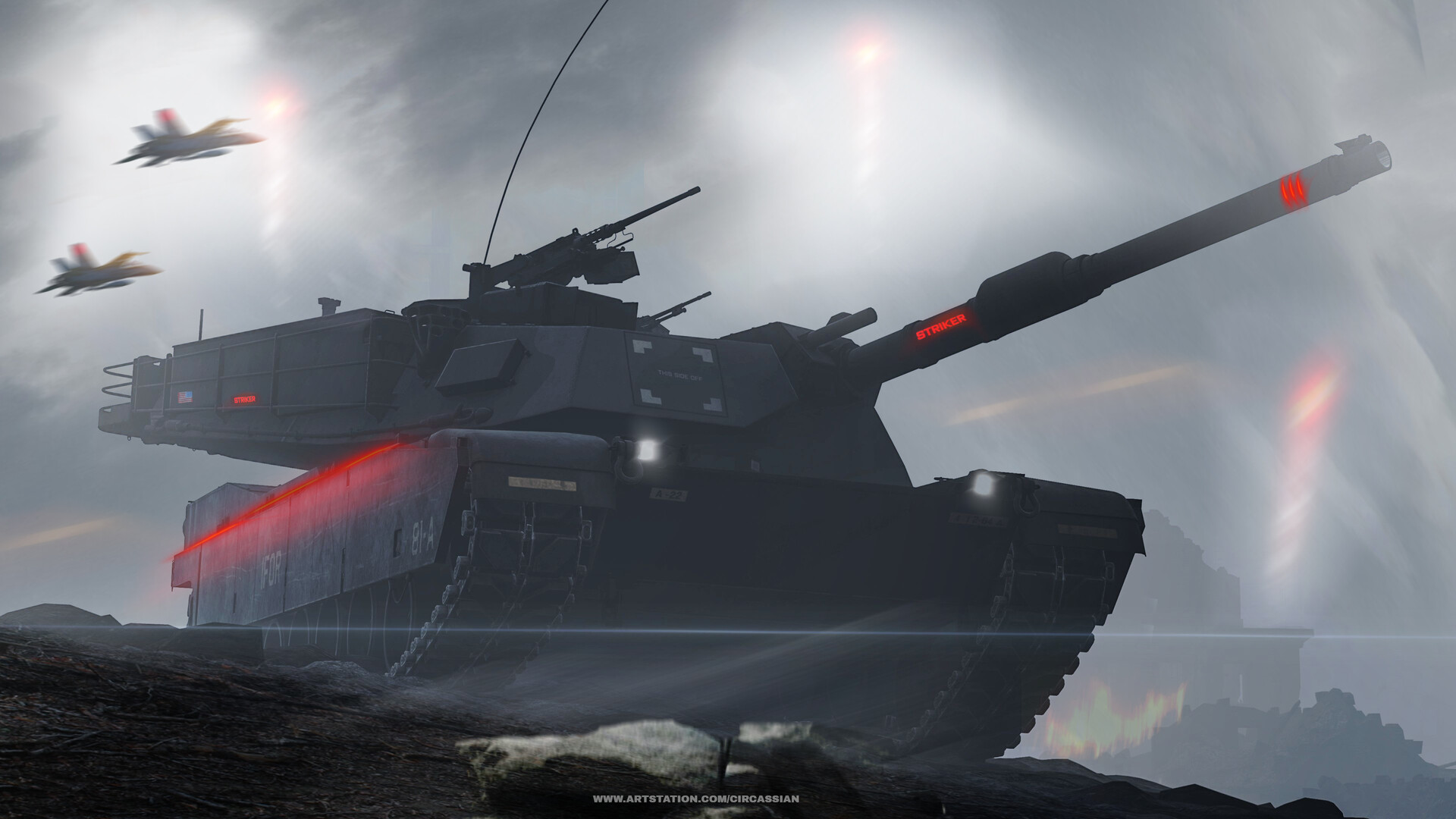 ArtStation - M1A1 Abrams 3 Tone CARC Urban ''Striker''