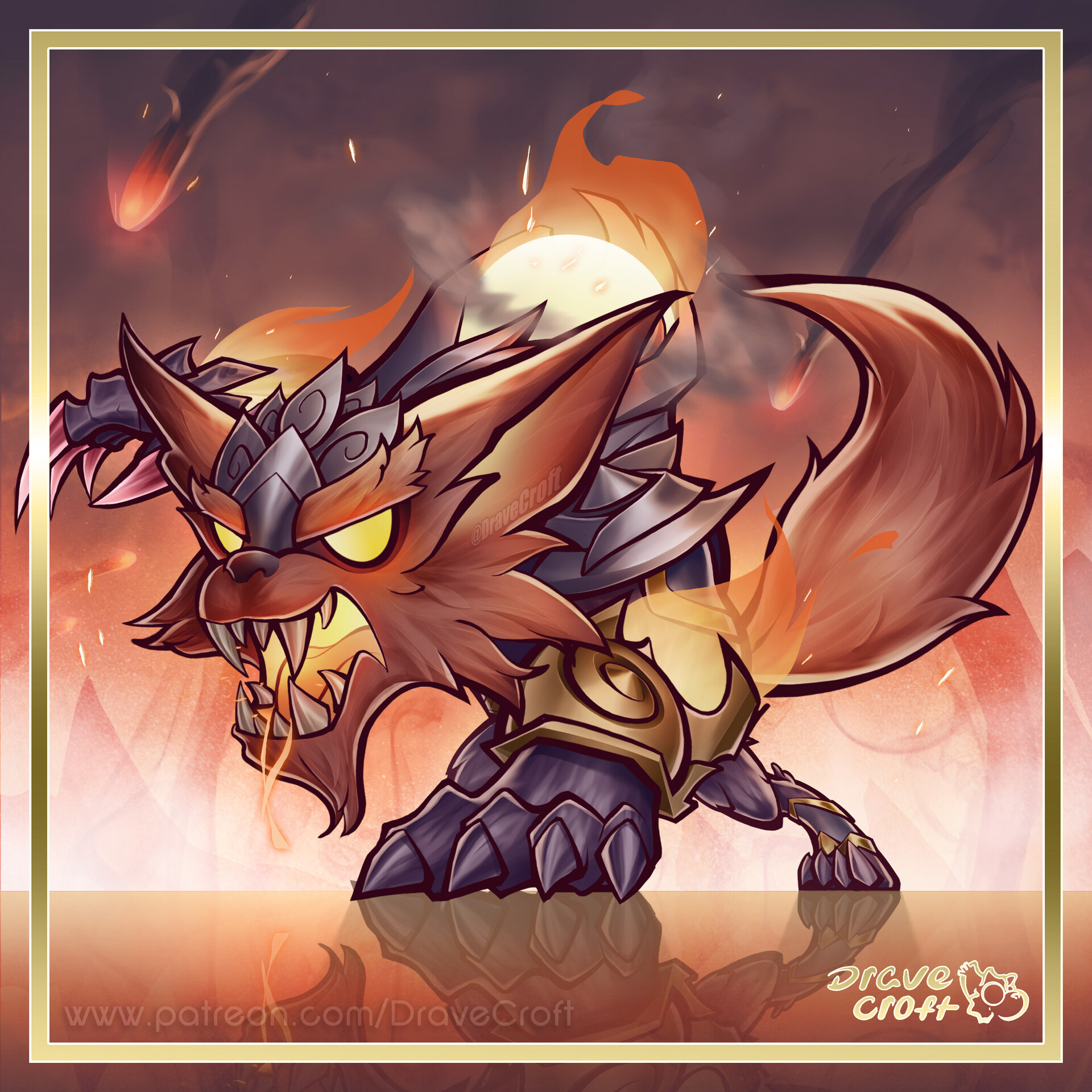 ArtStation - Firefang Warwick - League of Legends Chibi Fanart