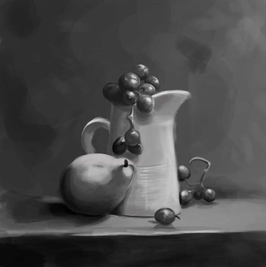 Black And White Still Life Drawing
