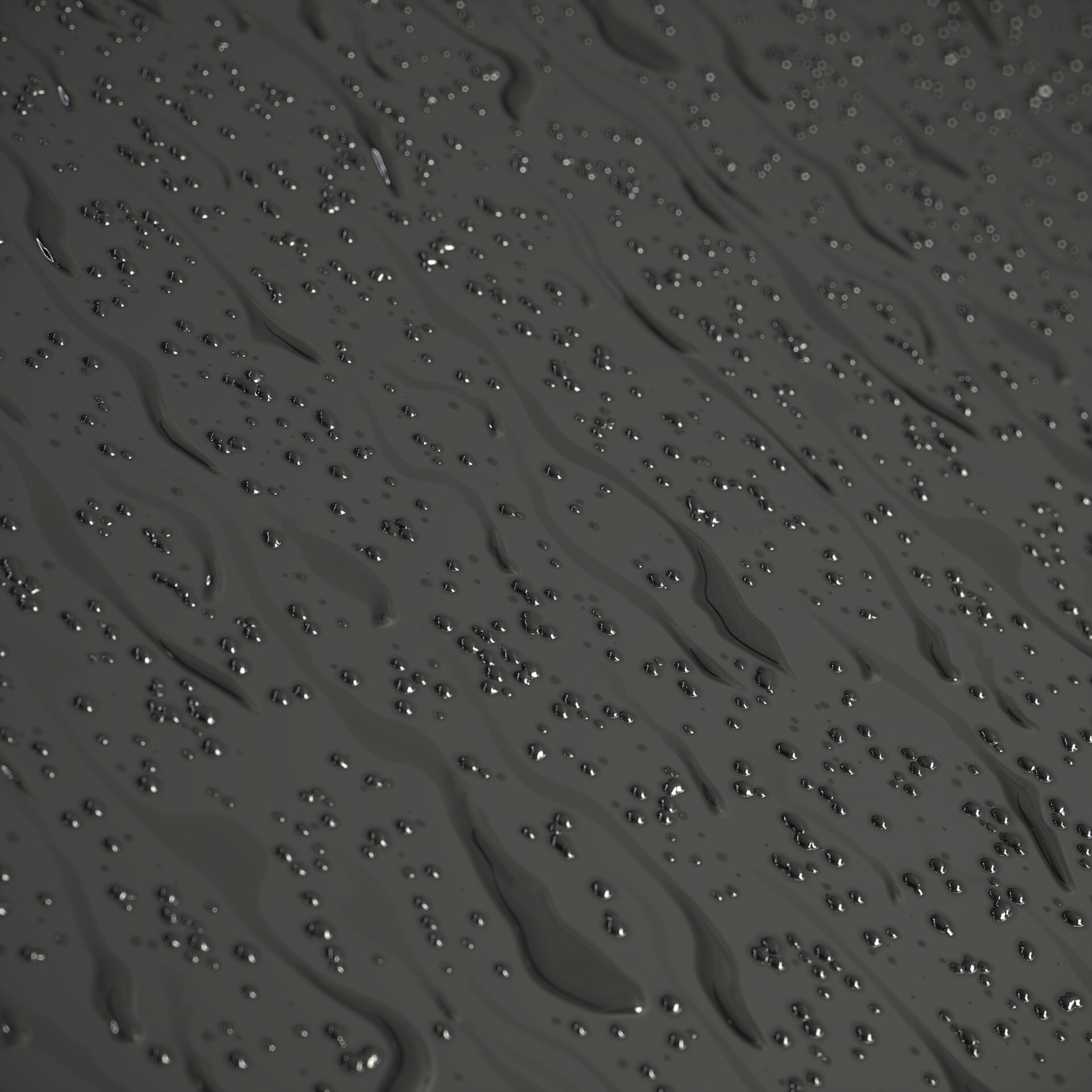 Animated Water Droplets Black
