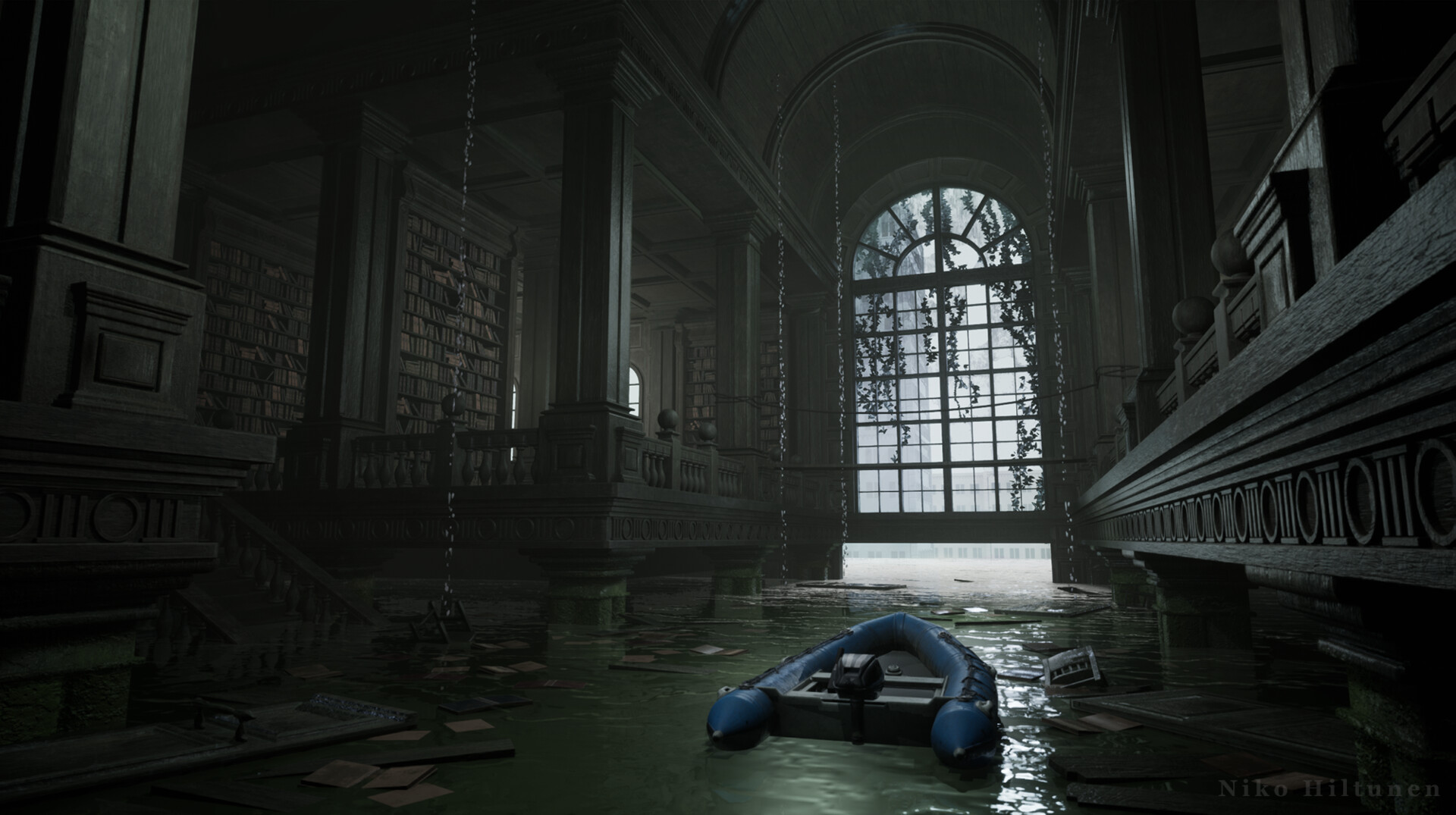ArtStation - Flooded Library