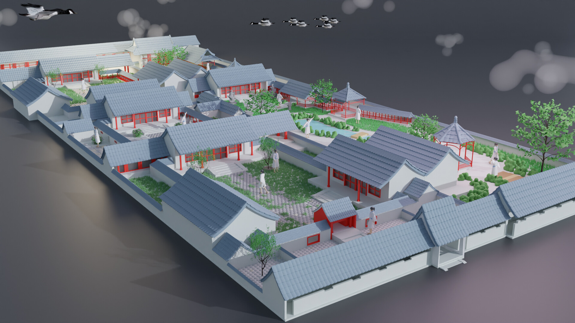ArtStation - Interactive module China city