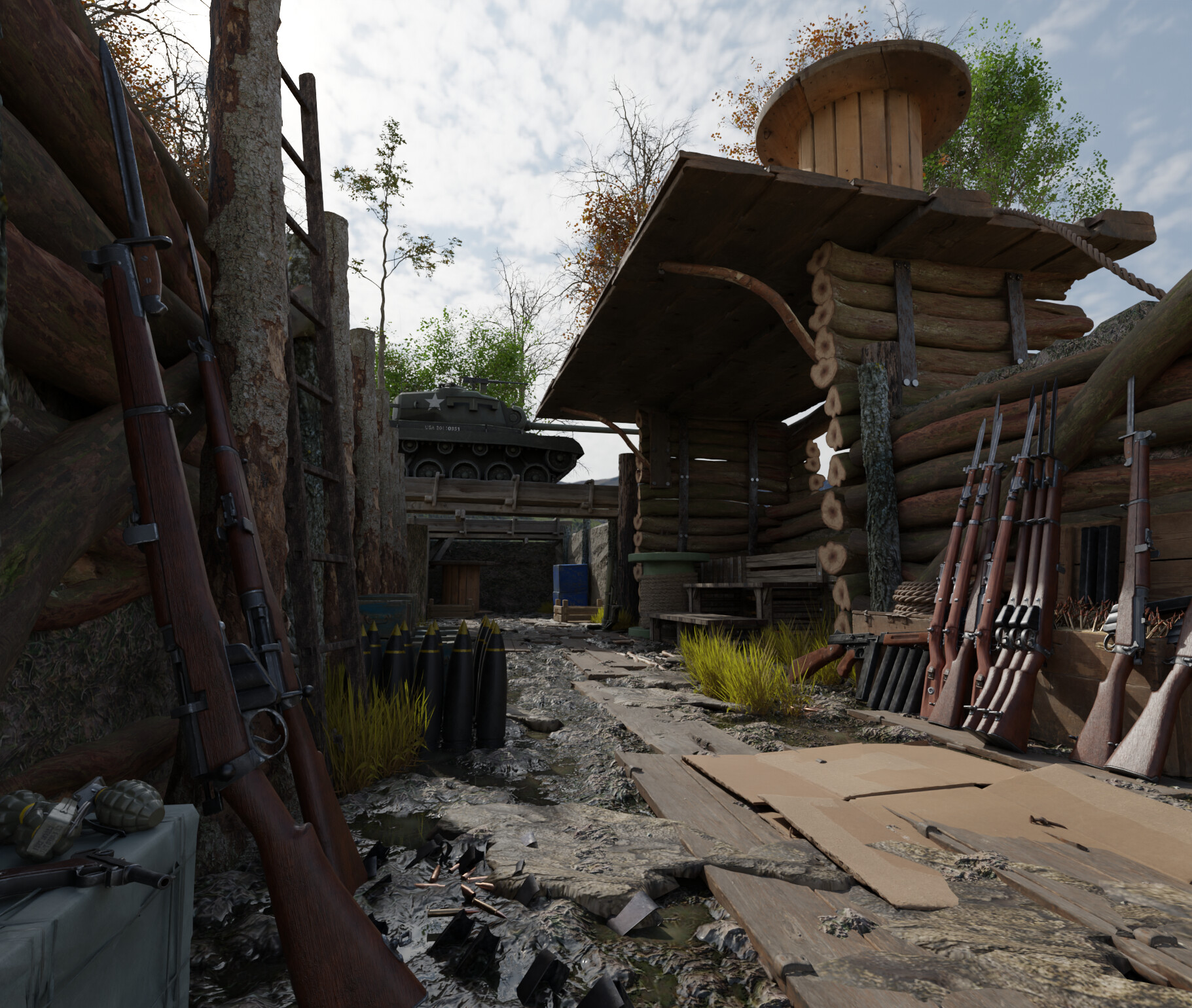 ArtStation - ww2 trench, inspiration from bf5 bf1 and enlisted