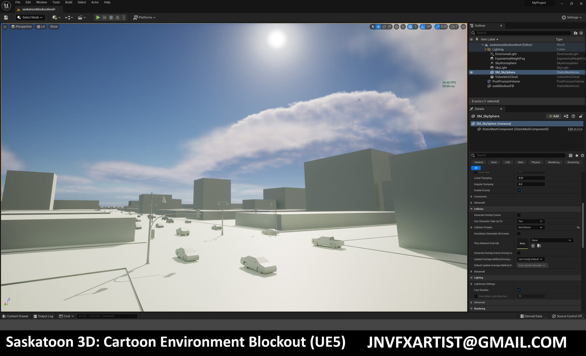 Saskatoon 3D: Cartoon Environment Blockout [UE5] by Jordan Nelson ...