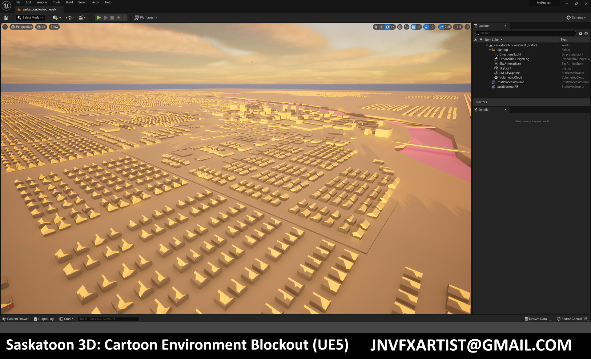 Saskatoon 3D: Cartoon Environment Blockout [UE5] by Jordan Nelson ...