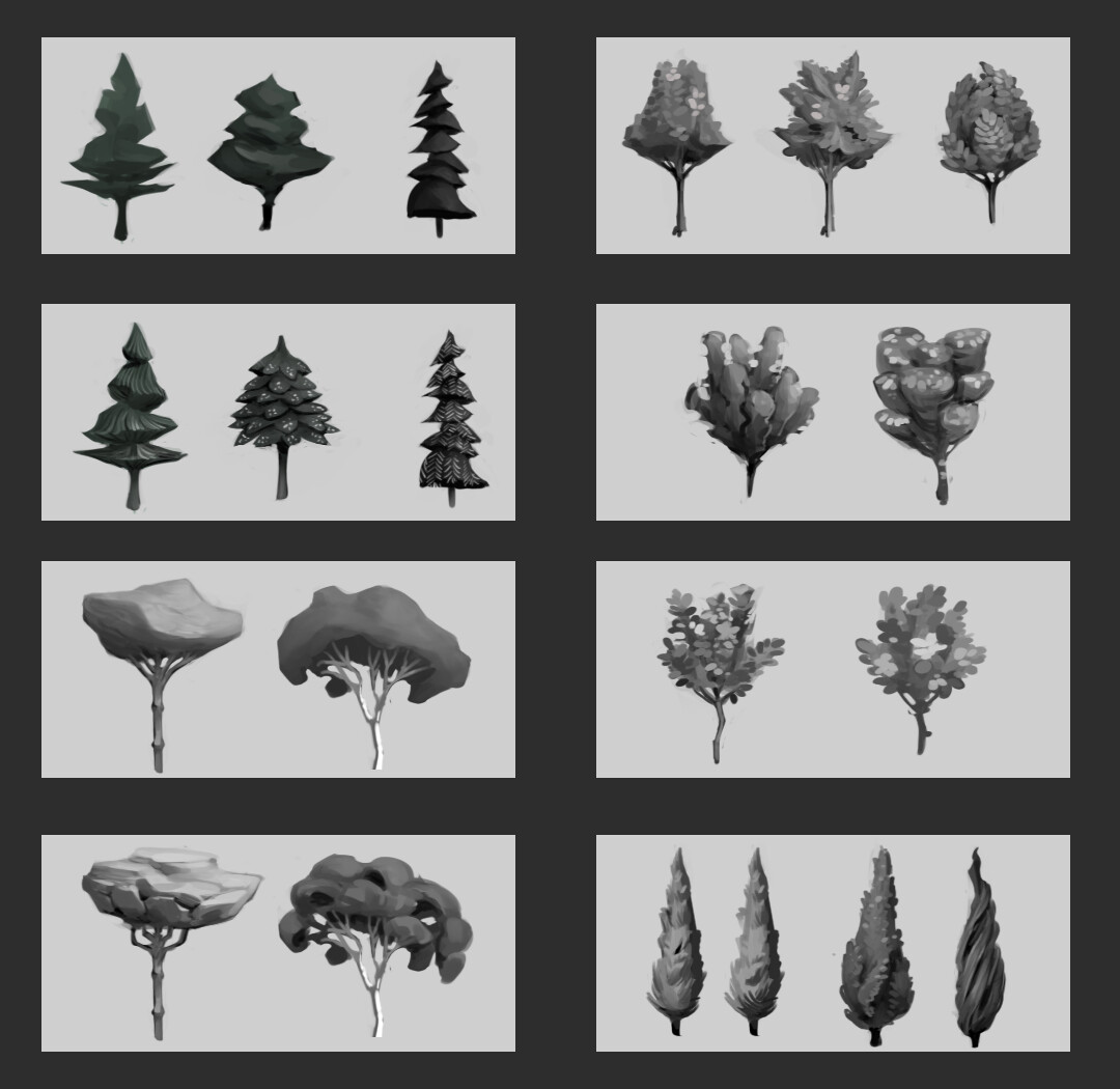 ArtStation - Stylized Plant Sketches